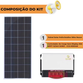Kit Solar Off-Grid - Kit solar com bateria - Minha Casa Solar